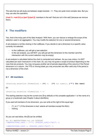set analysis QLIKSENSE | PDF
