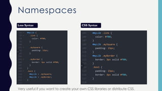LESS(CSS Pre Processor) introduction | PDF