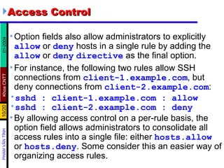 TCP WRAPPERS and XINETD | PPT | Computer Networking | Computing