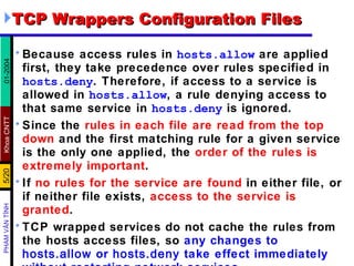 TCP WRAPPERS and XINETD | PPT | Computer Networking | Computing