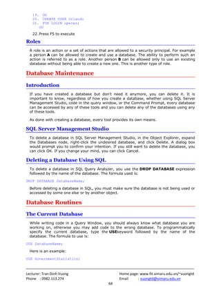 Lession 3 introduction to database | PDF