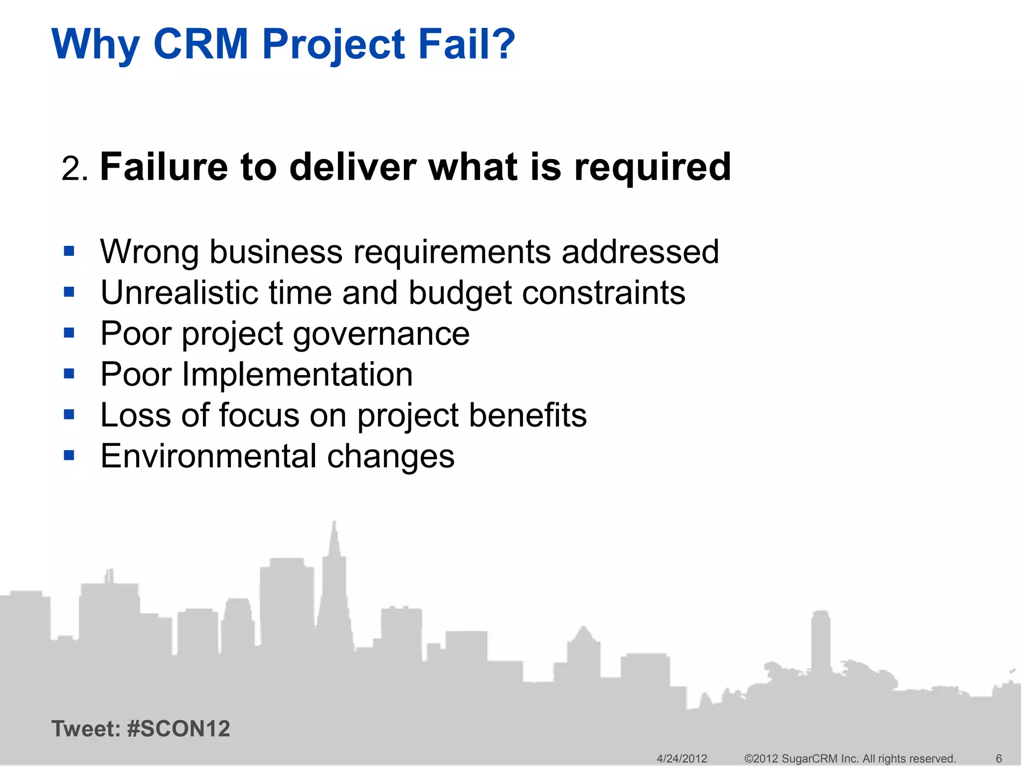 CRM 101: Session 3: Less is More - How to Plan a Successful CRM Rollout ...