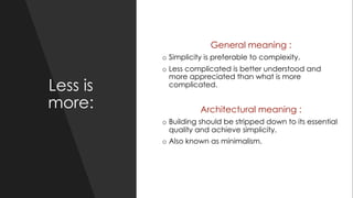Less is more, theory base and case studies | PDF