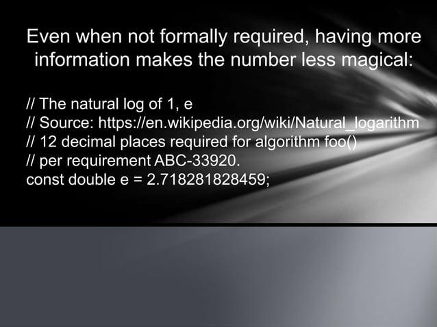 Less Magical Numbers - A coding standard proposal | PPTX | Programming ...