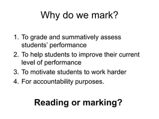 Less marking more feedback | PPT