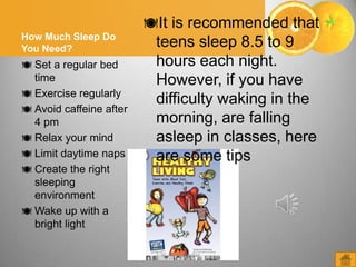 Health living for teens | PPTX