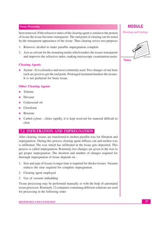 Lesson-07.pdf tissue Processing histopathology | PDF