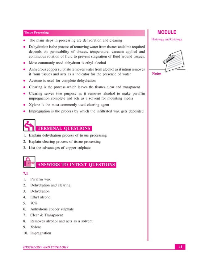 Lesson-07.pdf tissue Processing histopathology | PDF | Alcoholic ...