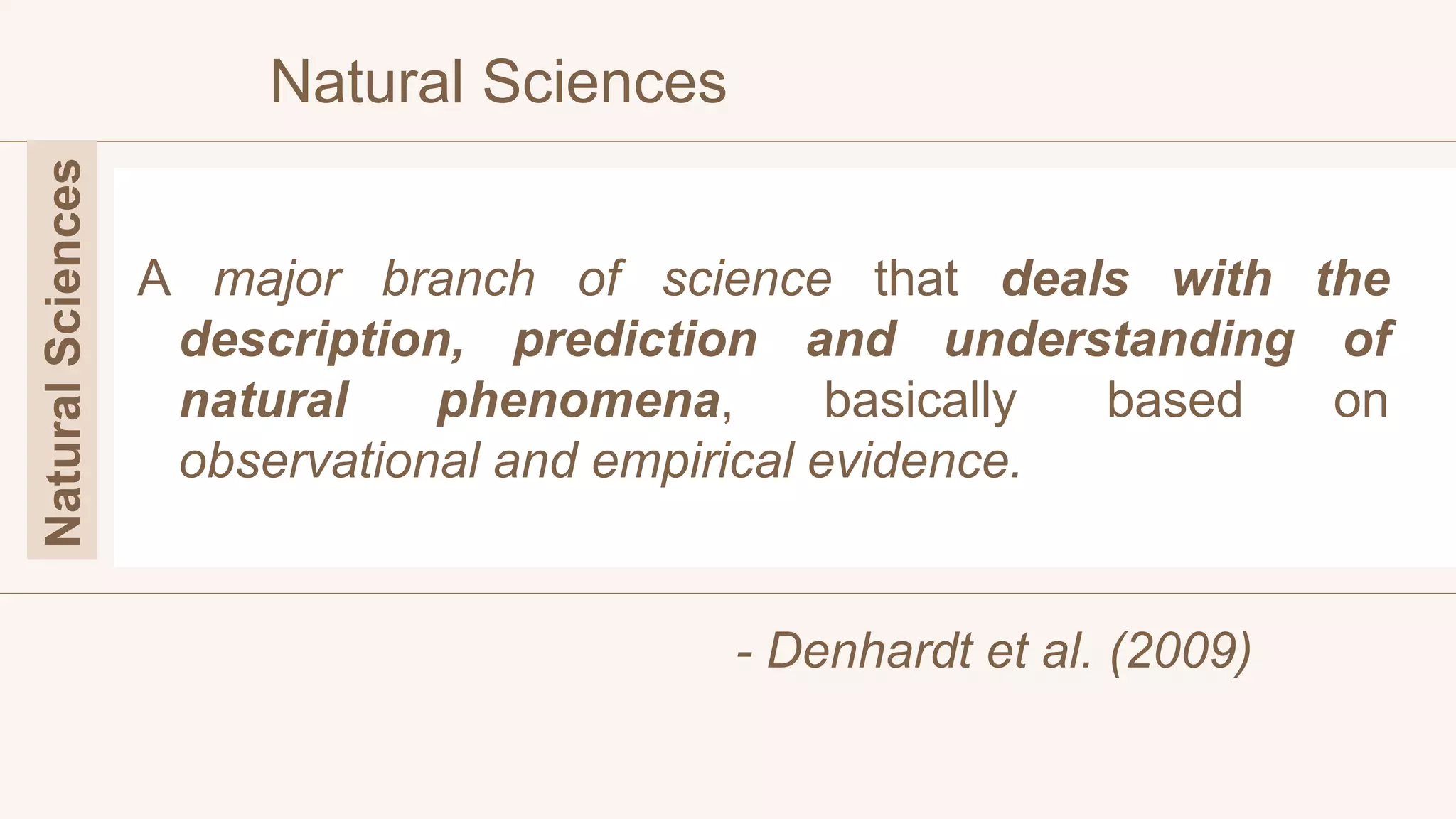 Lesson 1. Introduction to social science with natural sciences and ...