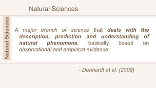 Lesson 1. Introduction to social science with natural sciences and ...