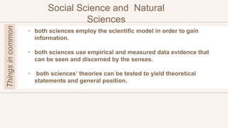 Lesson 1. Introduction to social science with natural sciences and ...