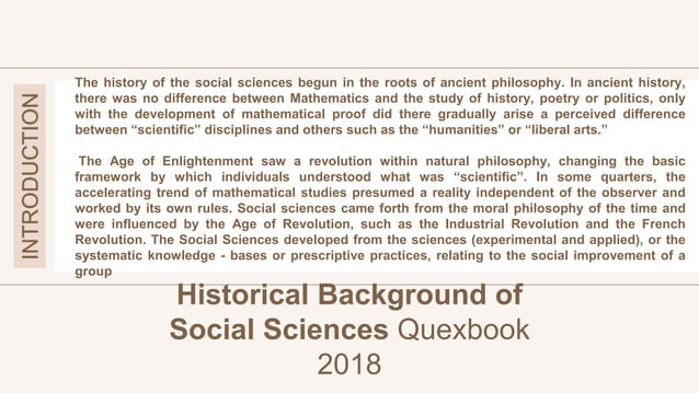 Lesson 1. Introduction to social science with natural sciences and ...