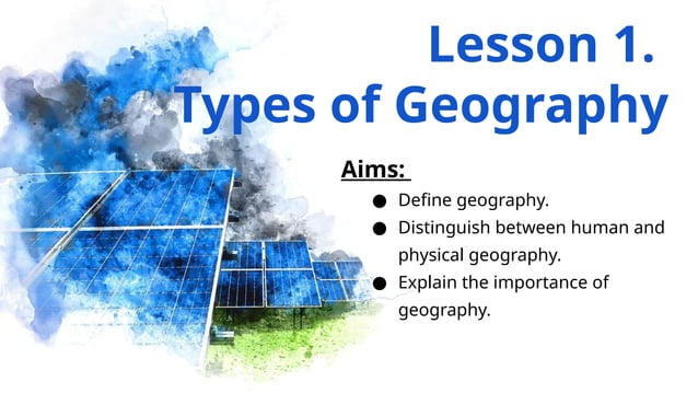 Lesson 1 grade 9 Types of Geography Canada | PPT