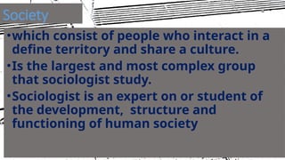 Lesson 1 Anthropology presentation week 1 | PPT