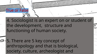 Lesson 1 Anthropology presentation week 1 | PPT