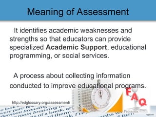 Lesson 1 on What is Assessment and Why is Assessment | PPT