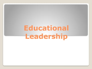 Educational leadership for reporting for education | PPT