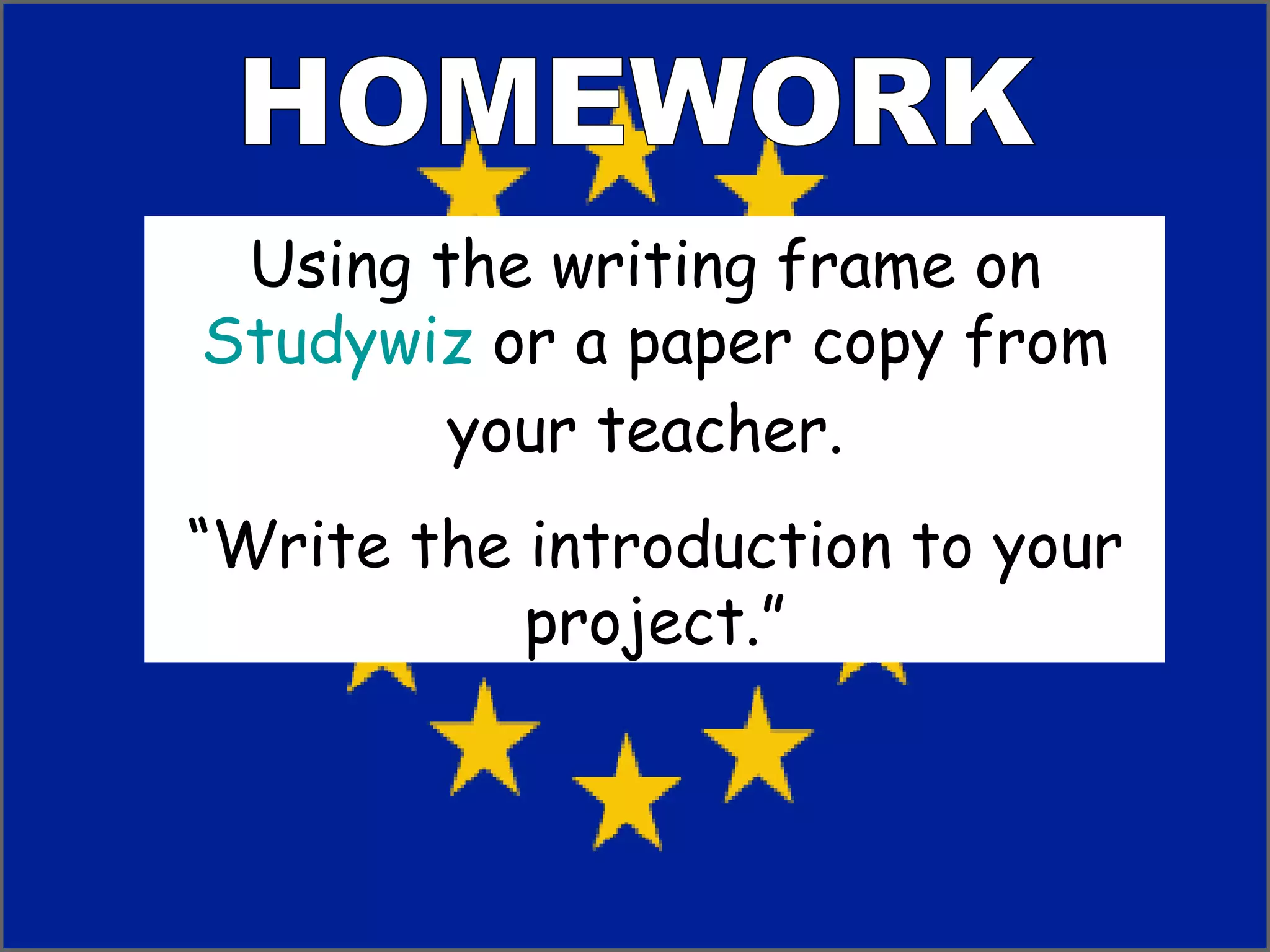 Lesson 1 European Union Project | PPT