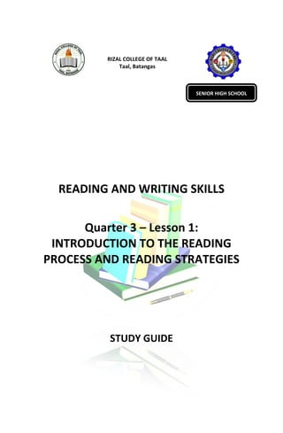 Lesson 1-reading-process-and-strategies | PDF | Internet for Beginners | Internet