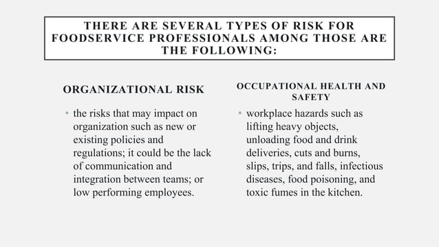 Tour 211. risk management as applied to safety, security and sanitation ...