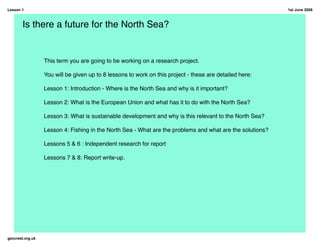 The North Sea Lesson 1 | PDF