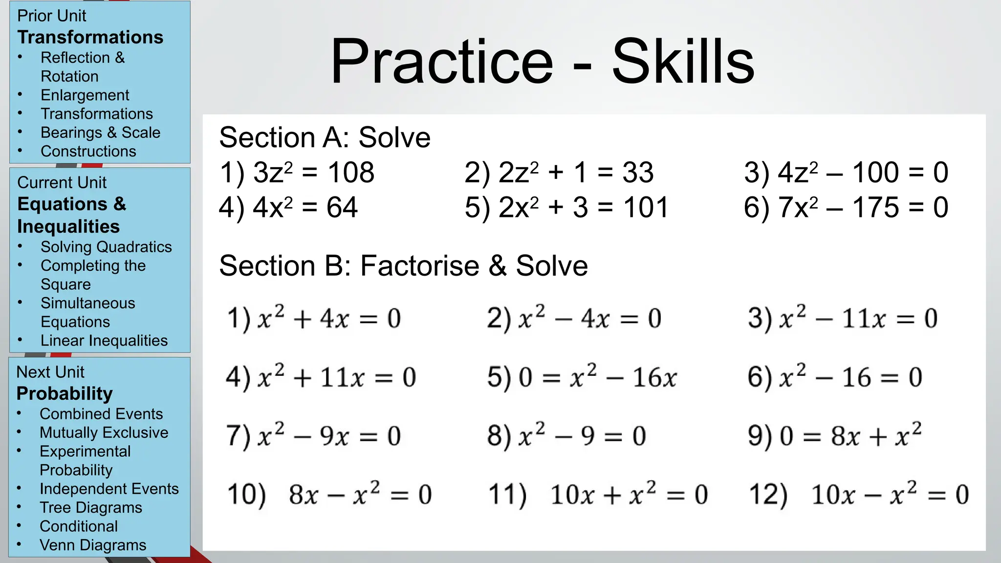Lesson-1---Solving-Quadratics powerpoint lesson | PPTX
