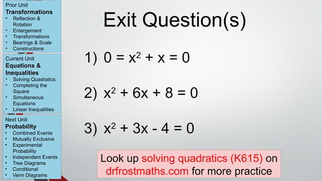 Lesson-1---Solving-Quadratics powerpoint lesson | PPTX