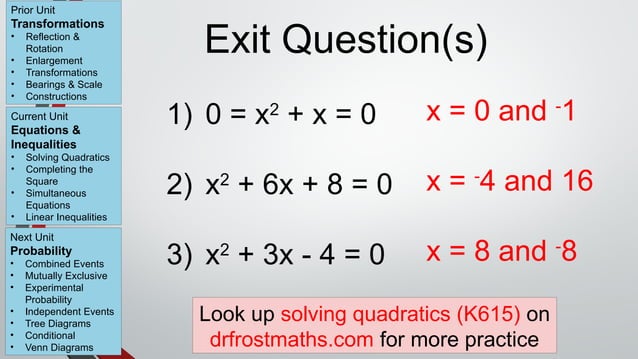 Lesson-1---Solving-Quadratics powerpoint lesson | PPTX
