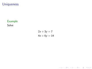 Lesson 1: Systems of Linear Equations (slides) | PDF