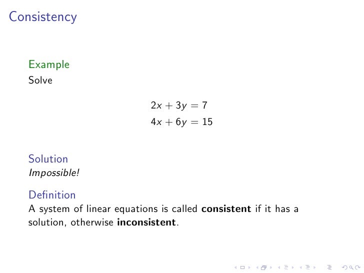 Lesson 1: Systems of Linear Equations (slides)