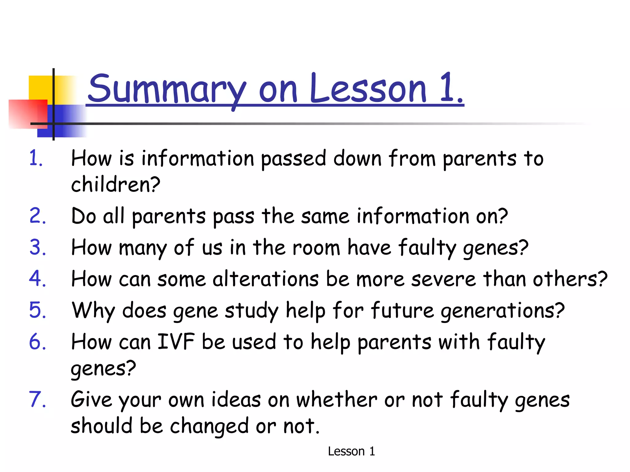 Lesson 1 What Is Inheritance 2 | PPT