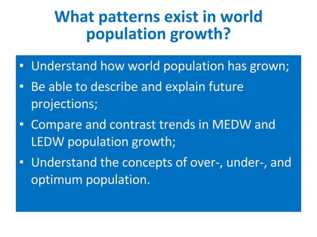 World population trends | PPT | Science