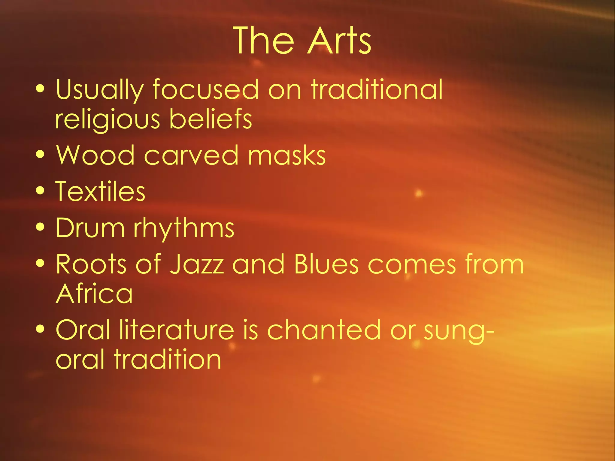 Culture Of Sub Saharan Africa | PPT
