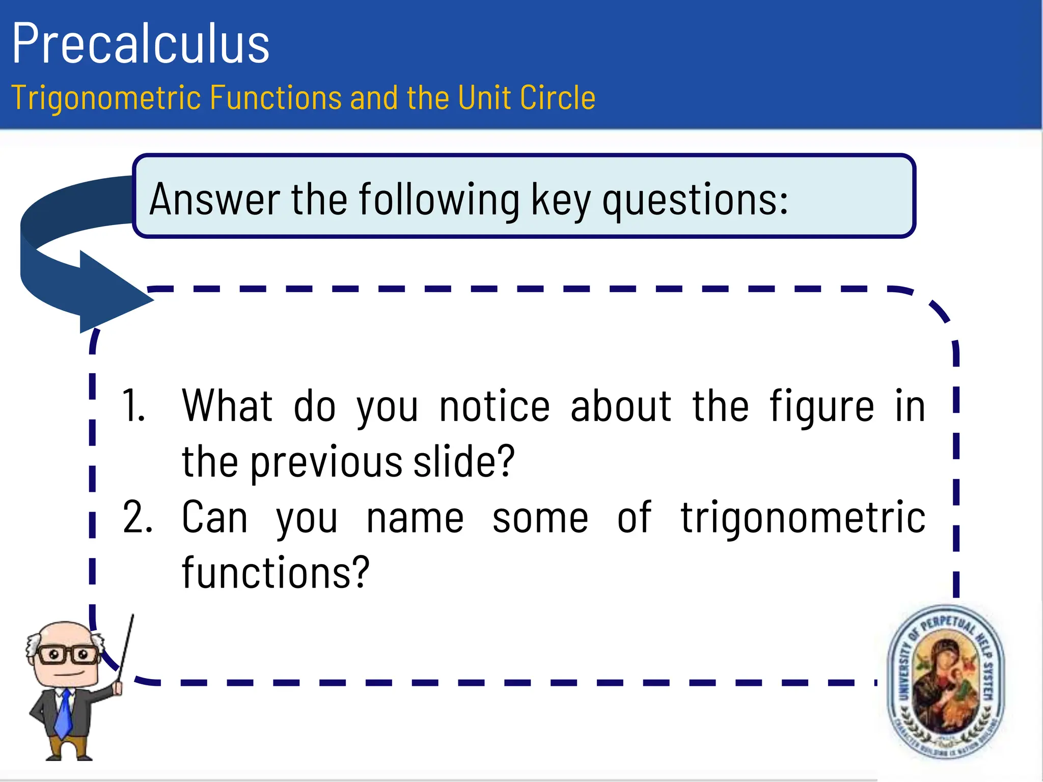 Lesson 10 The Trigonometric Functions The Unit Circle 2 Pptx
