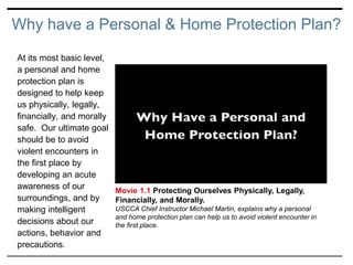 Lesson One: Developing a Personal and Home Protection Plan | PPTX