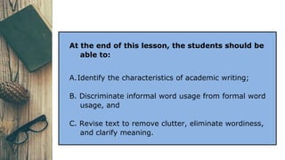 Academic writing powerpoint presentation | PPTX