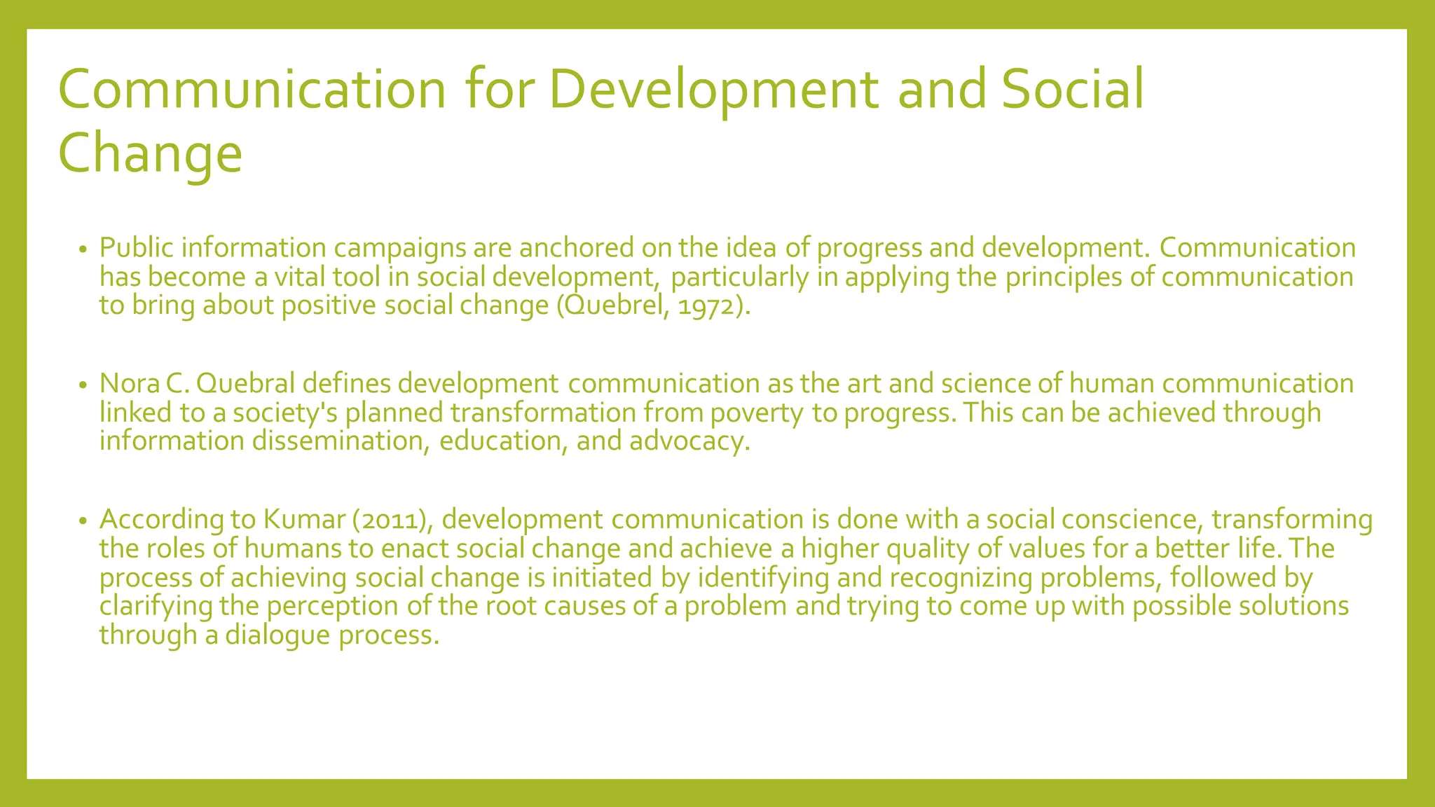 LESSON 11 : COMMUNICATION FOR INFORMATION AND ADVOCACY PURPOSES | PDF