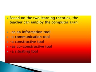 Lesson 11 the computer as the teachers tool | PPTX