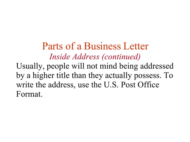 Lesson 11 Writing Business Letters | PPT | Resume Writing and Advice ...