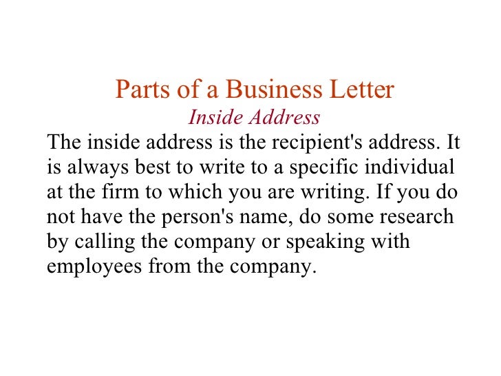 Lesson 11 Writing Business Letters