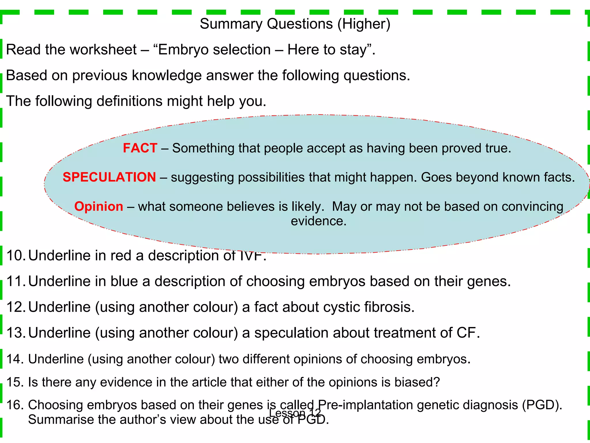 Lesson 12 Gene Therapy (2) | PPT