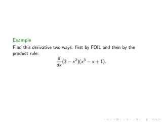 Lesson 12: The Product and Quotient Rule | PPT