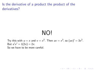 Lesson 12: The Product and Quotient Rule | PPT
