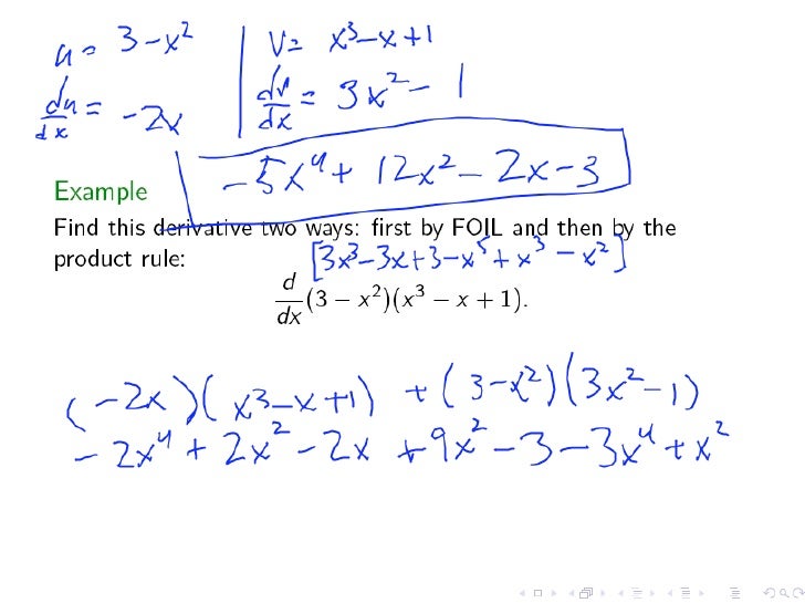 Lesson 12: The Product and Quotient Rule