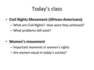 Lesson 13 Civil Rights | PPT