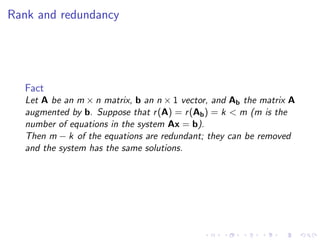 Lesson 13: Rank and Solutions to Systems of Linear Equations | PDF
