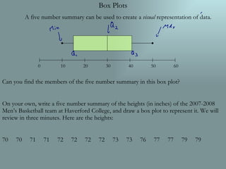 Lesson 1-4 -- Five Number Summary | PPT