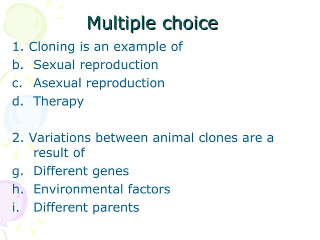 Lesson 14 Natural And Artificial Cloning | PPT