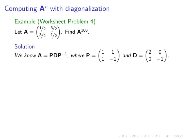 Lesson 15: Diagonalization | PDF | Physics | Science