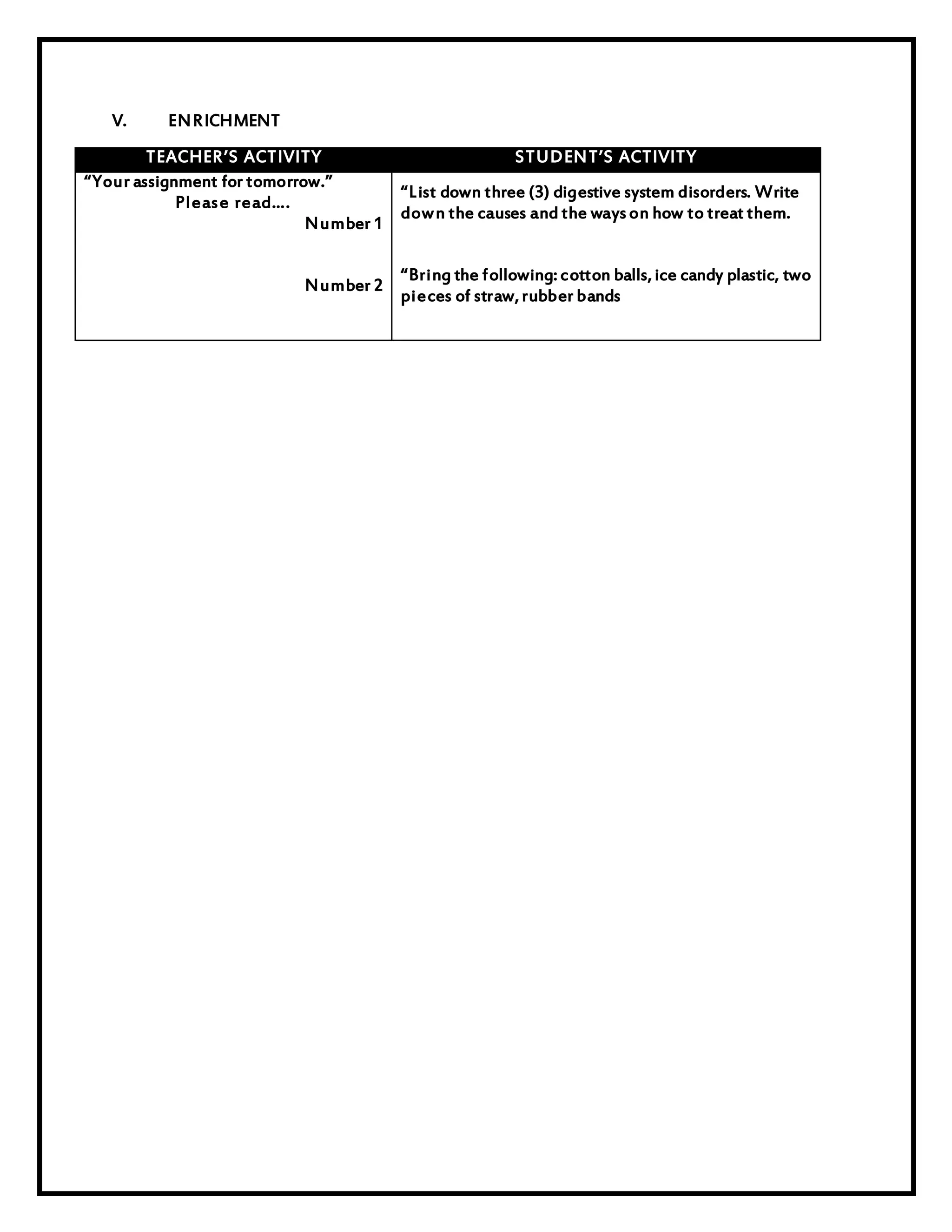 Detailed Lesson plan Sample Digestive Process | DOCX